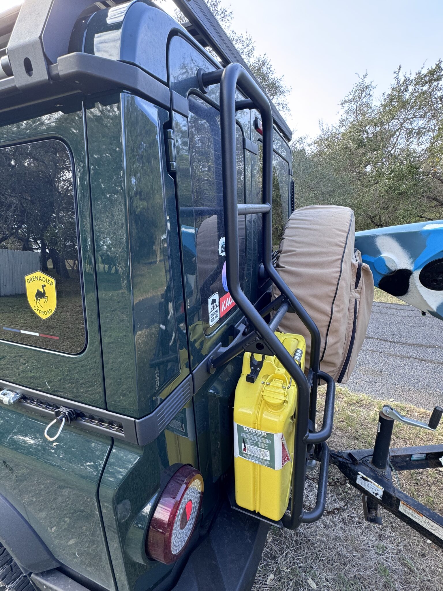 Grenadier Ladder with Jerry Can Holder | Off-Road Gear Guys